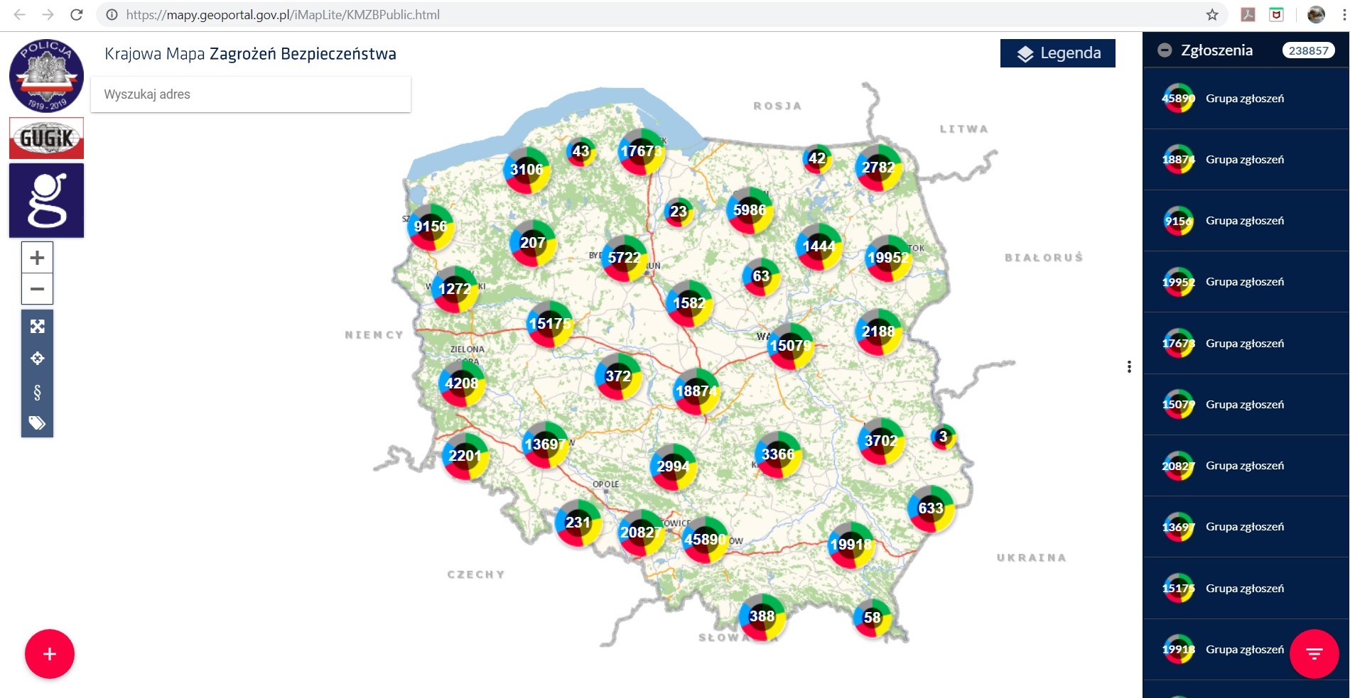 Zaznacz niebezpieczny punkt na mapie | Lubin - Portal Miasta